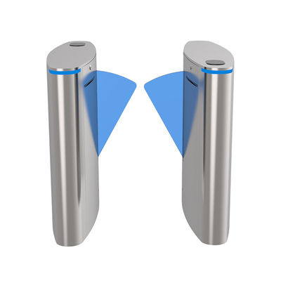 304 Stainless Steel Swing Gate Automatic Flap Barrier Gate Biometric System