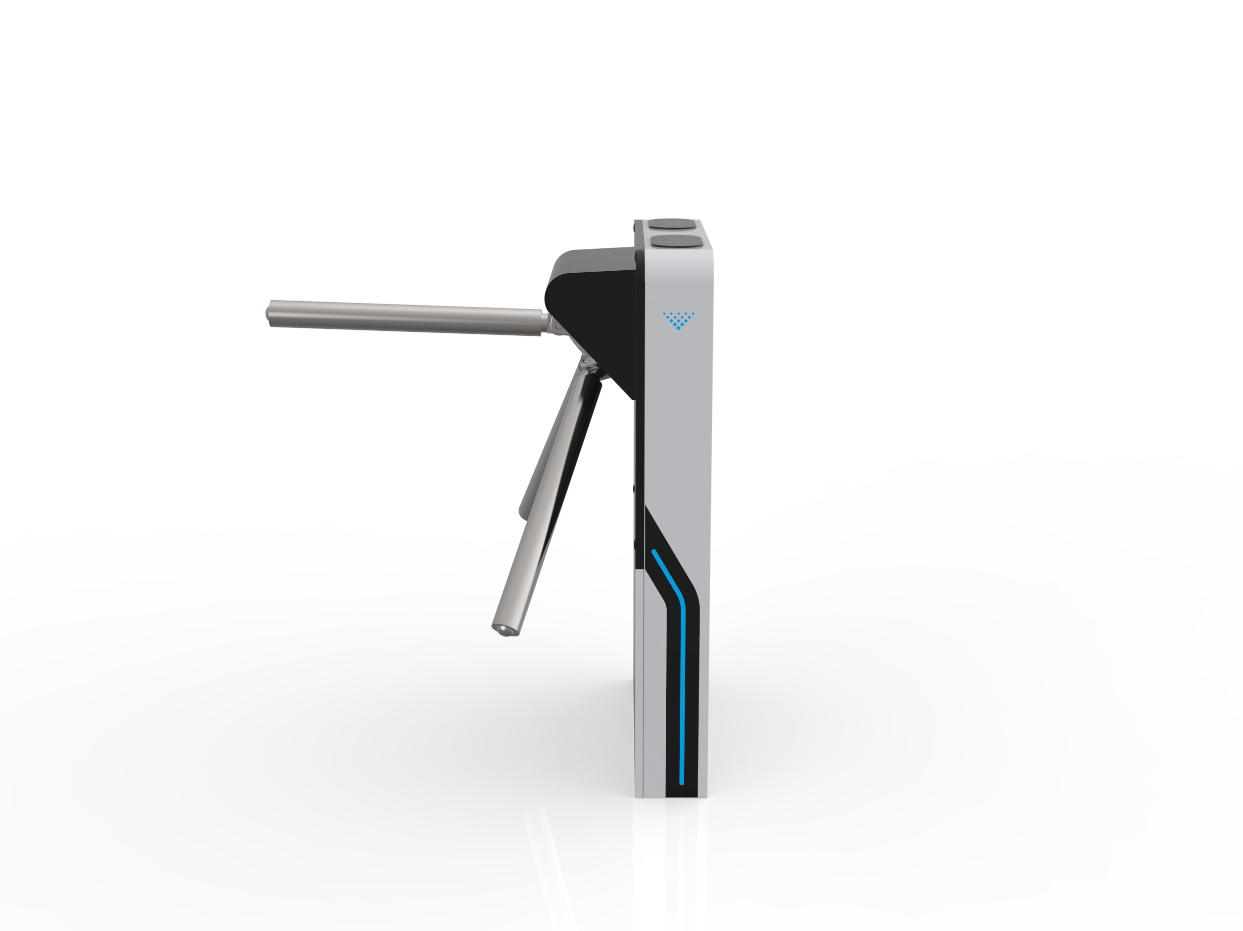 SUS304 Stainless Steel Tripod Turnstile Gate Dry contact / RS485 input ...