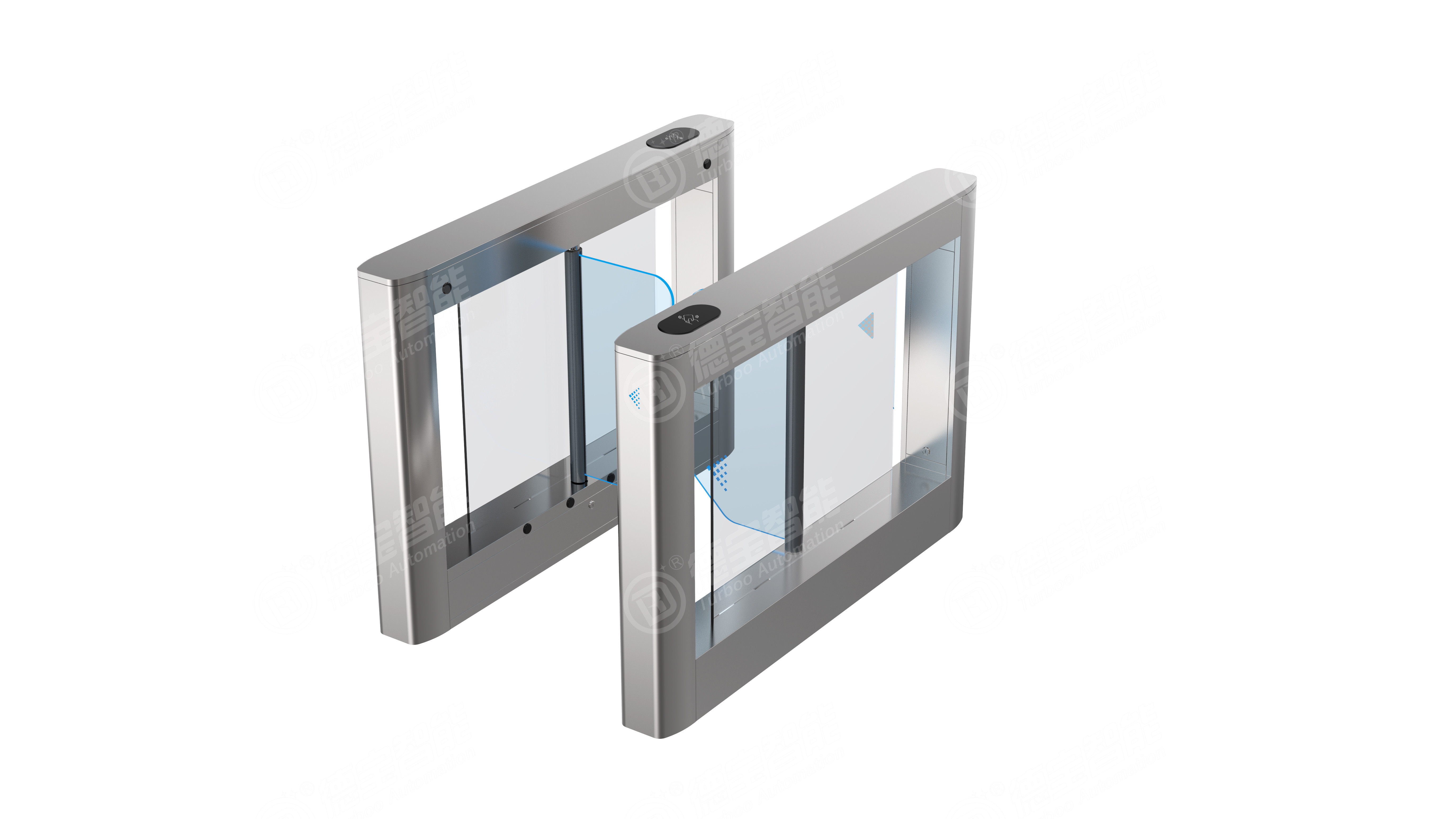 Economic Half Height Turnstile Brushless Swing Gate Outdoor and Indoor ...