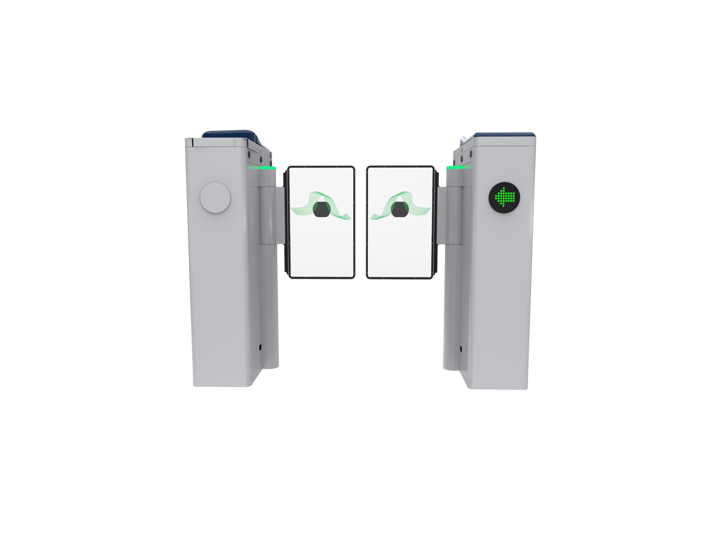 LED Display Flap Swing Barrier Gate Speed Gate Turnstile With RFID ...