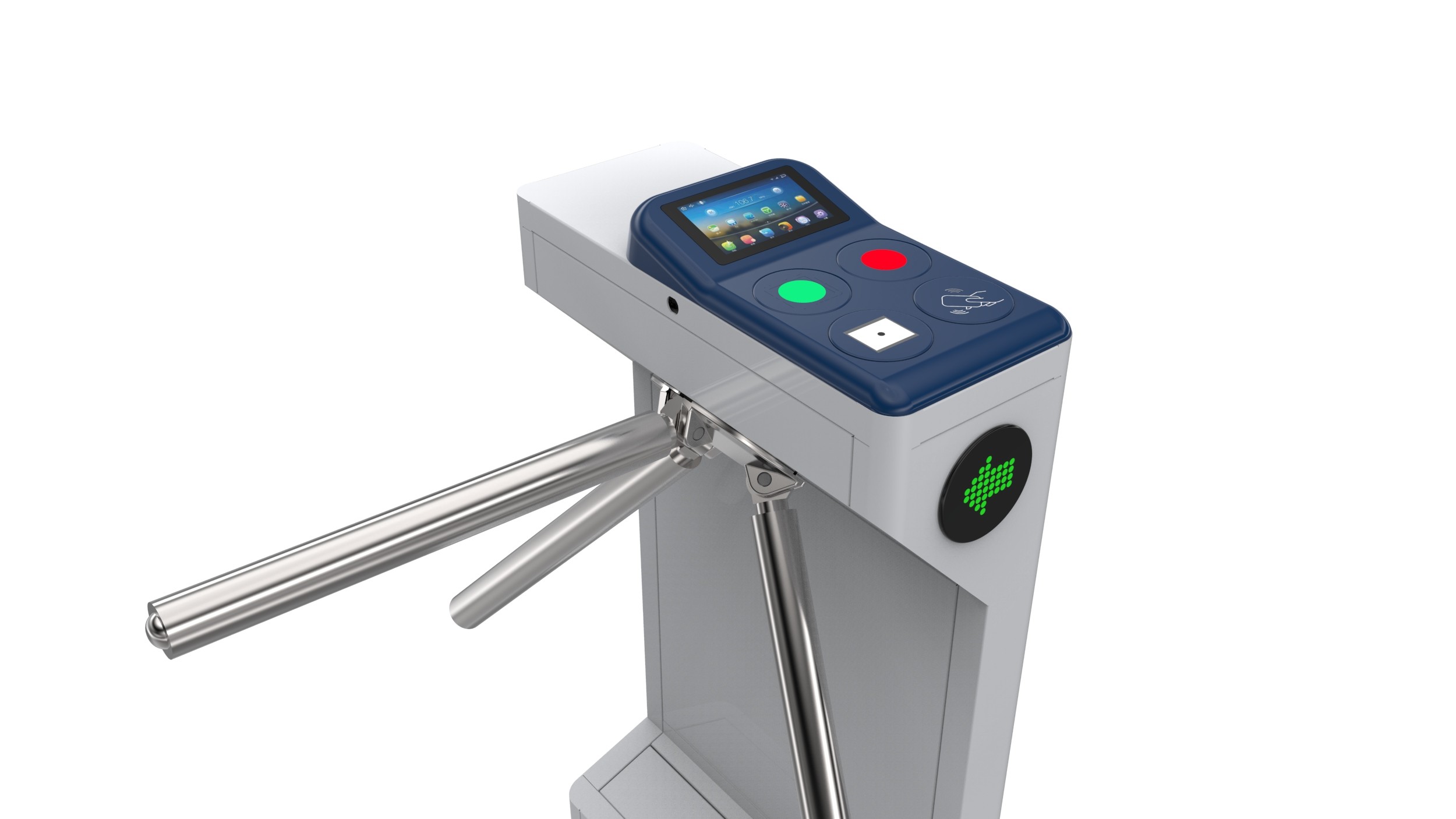 Cold Rolling Steel Vertical Tripod Turnstile , Powder Coated Tripod ...