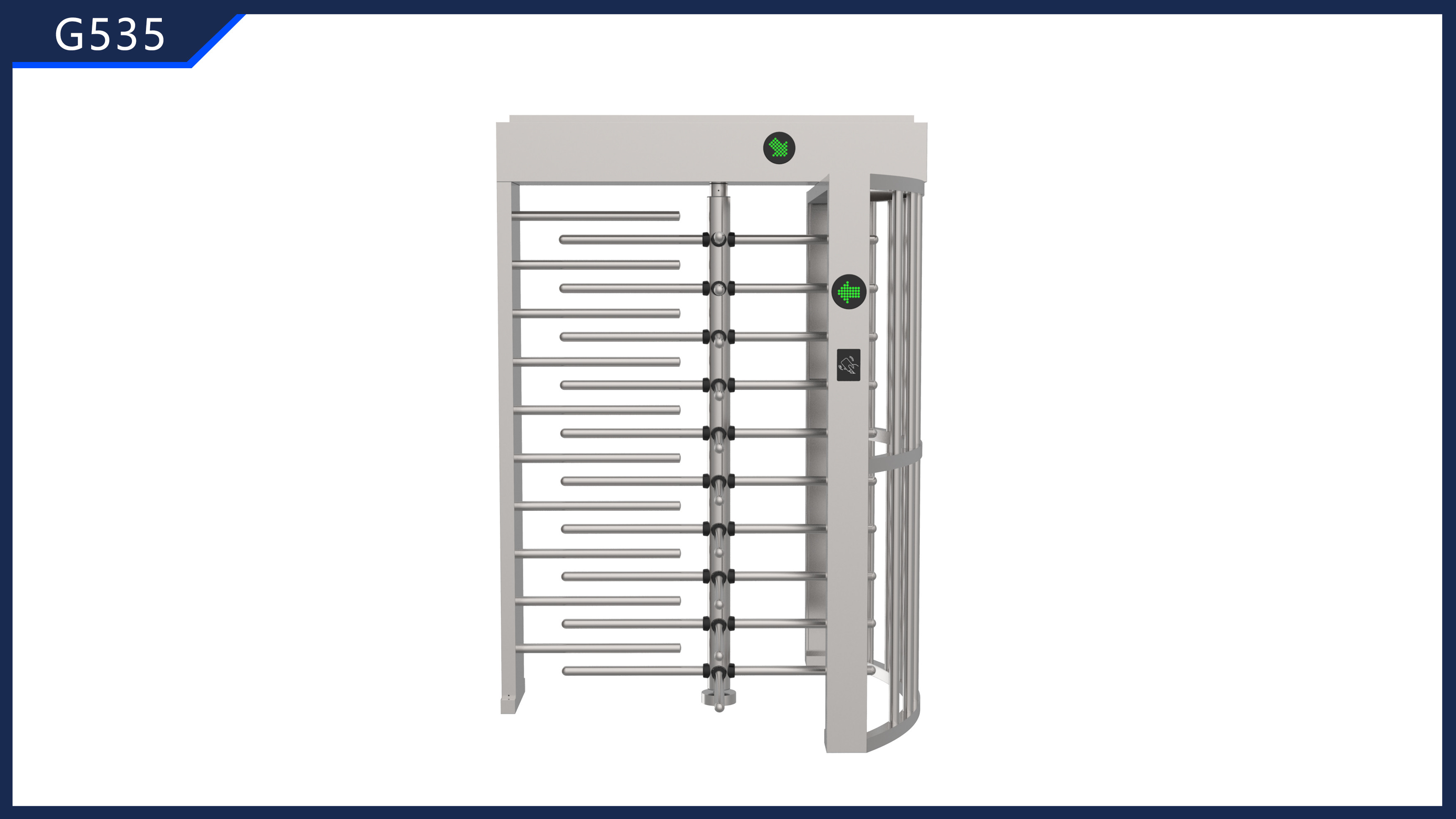 Full Height Rotor Turnstile Pedestrian Revolving Gate Access Control ...