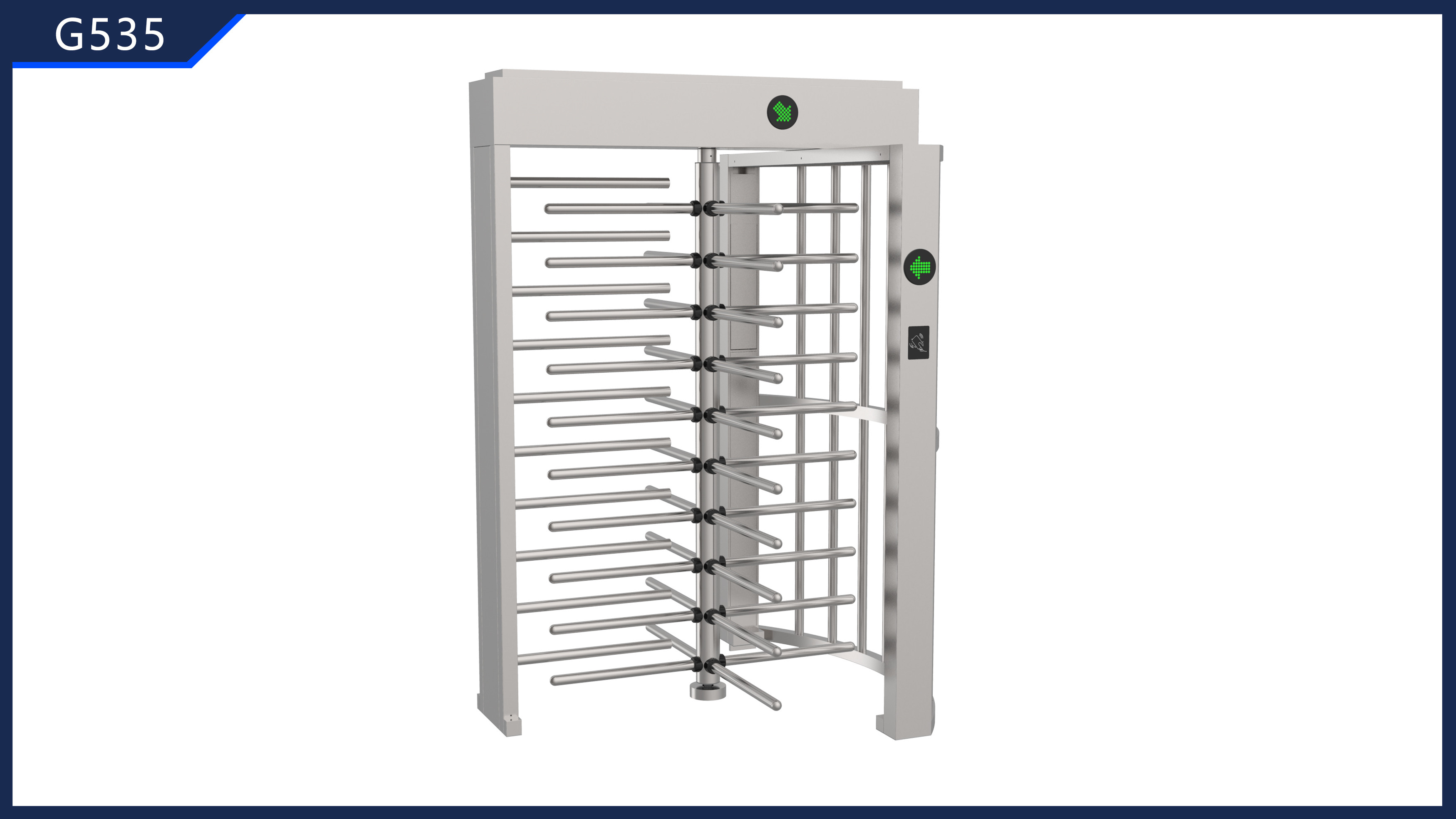 Full Height Rotor Turnstile Pedestrian Revolving Gate Access Control ...