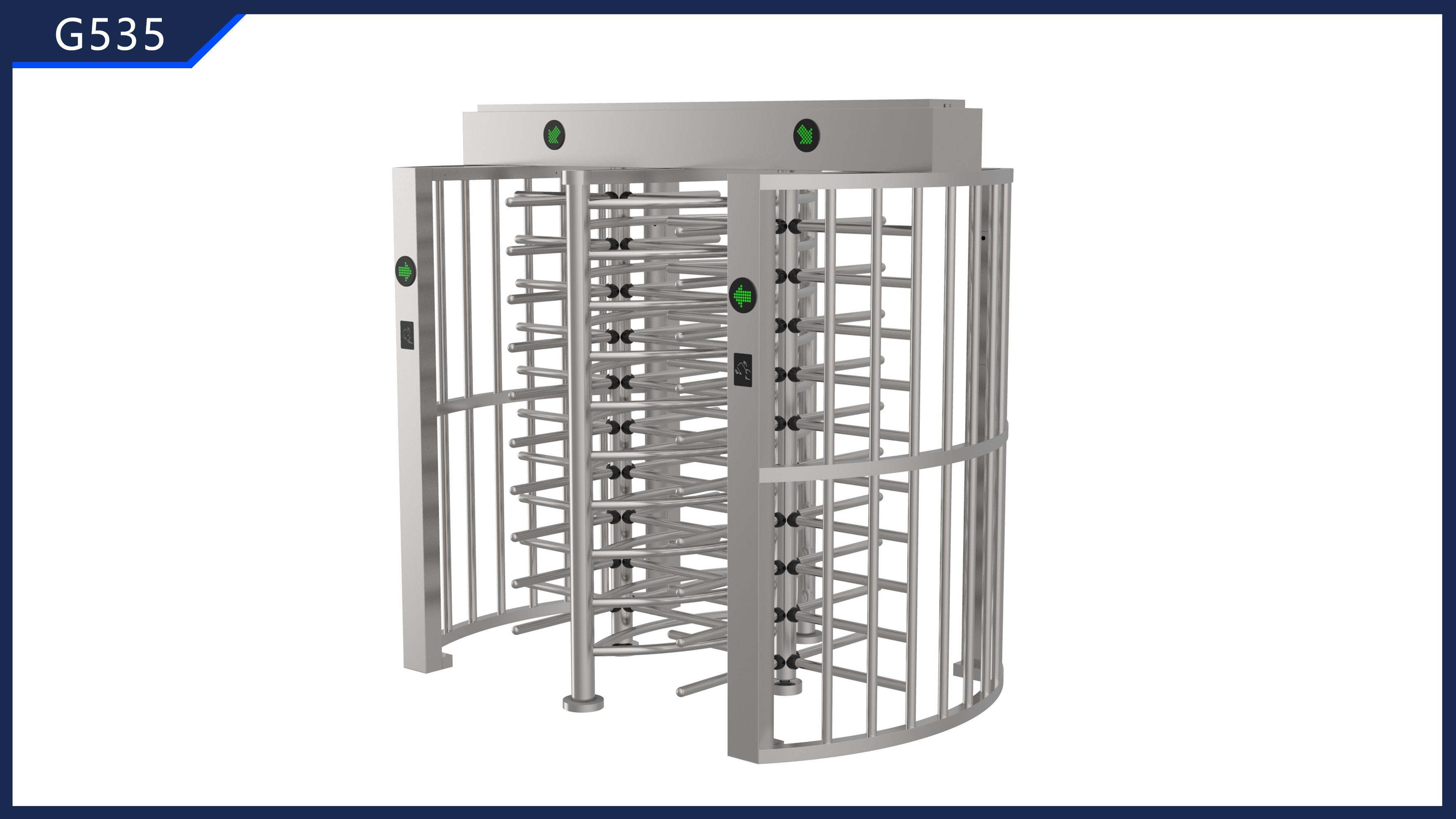 Full Height Rotor Turnstile Pedestrian Revolving Gate Access Control ...