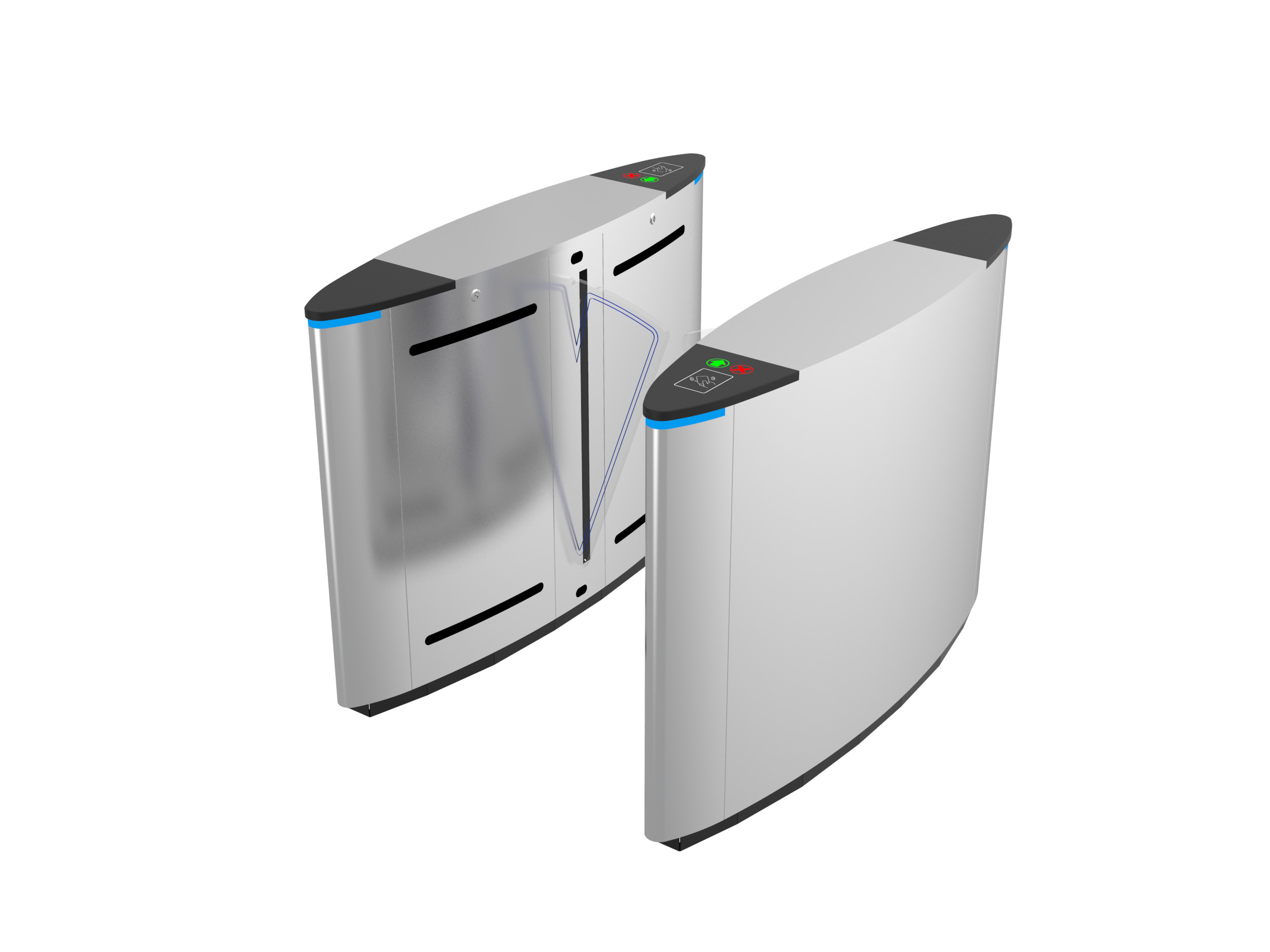 Indoor Barrier Flap Pedestrian Barrier Gate Safety Security Face ...