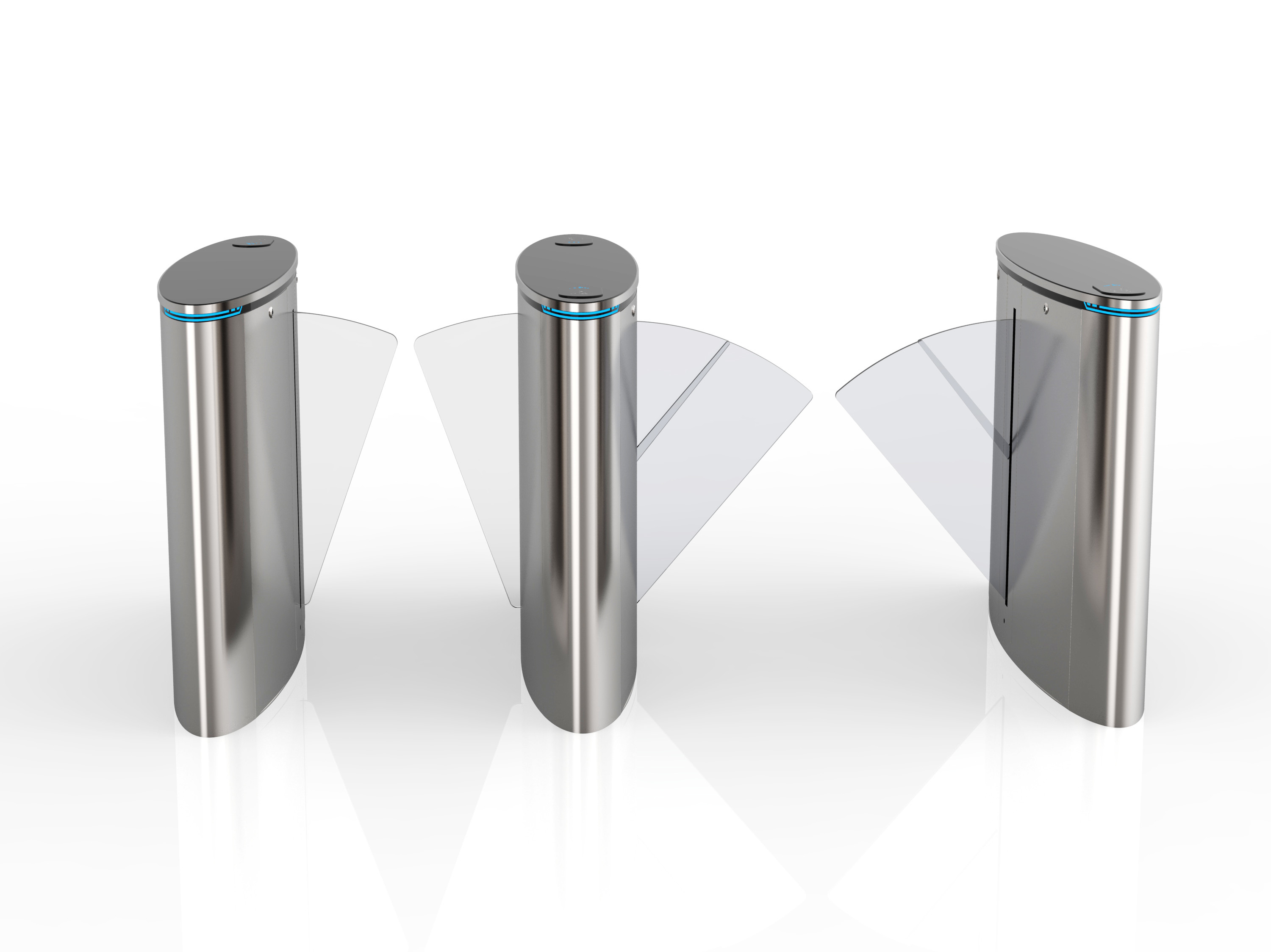 Security Retractable Turnstile Qr Code Reader Access Control Flap Barrier Gate For Subway