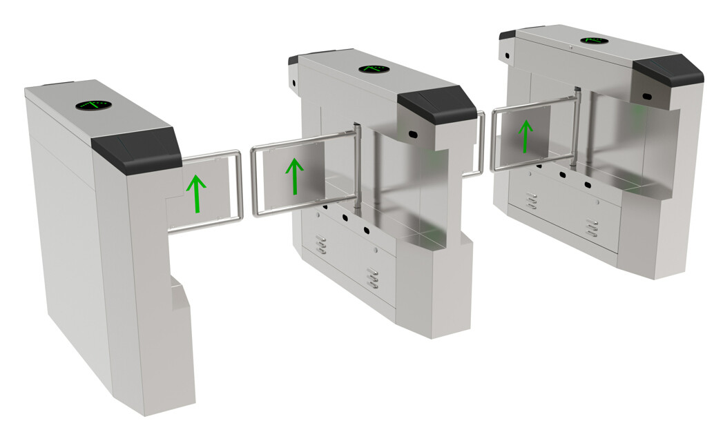 Less Maintenance Electronic Turnstile Gates / RFID Barrier Gate Compact ...