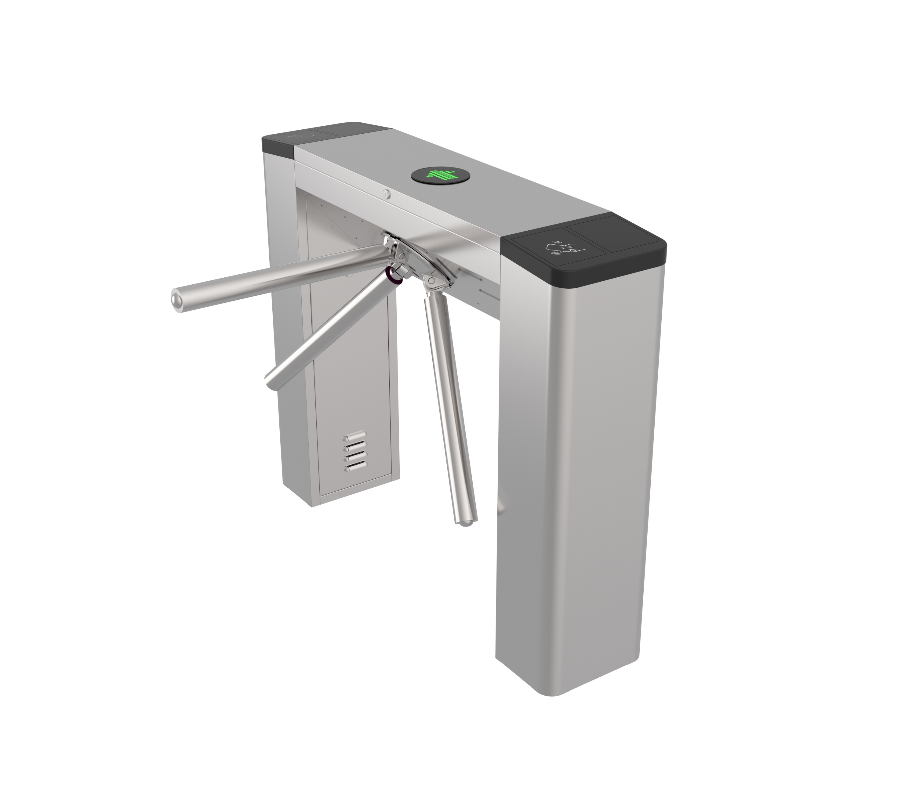 Semi-Automatic RFID QR Code Tripod Turnstile Gate for Secure Access Control