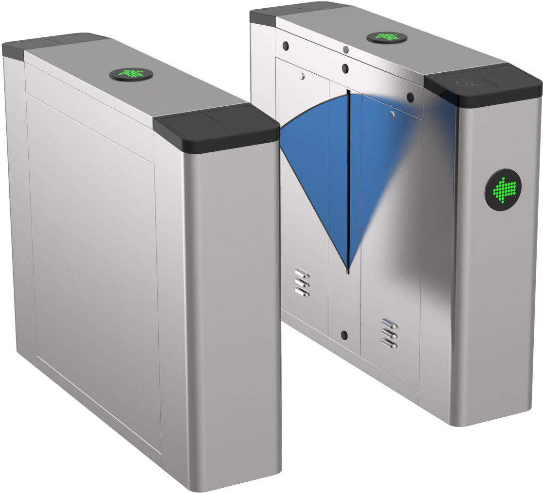 Modern Security Solution 550mm Flap Barrier Turnstile with Dynamic Indicator Light