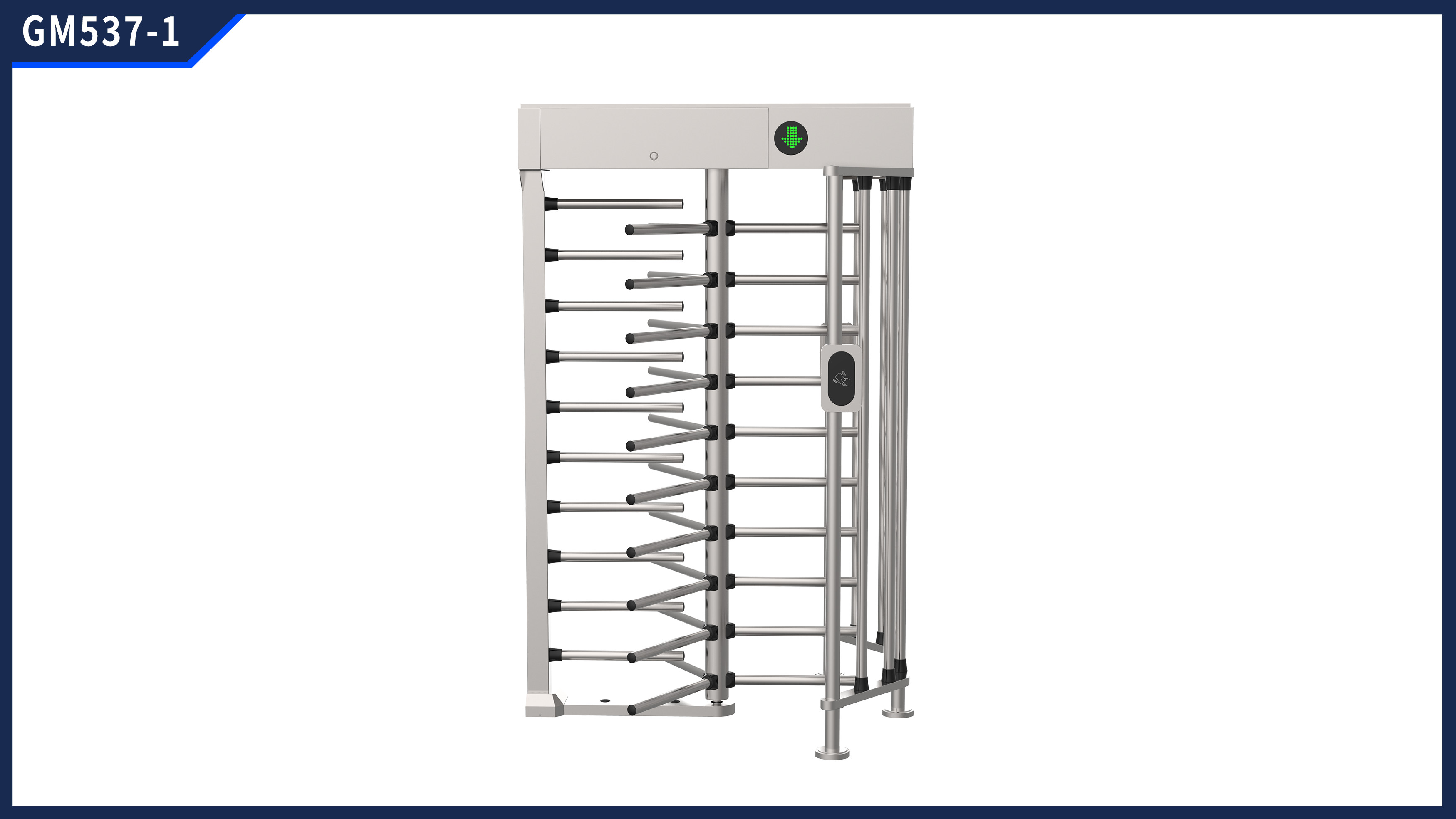 304 Stainless Steel Full Height Turnstile Gate with RFID QR reader