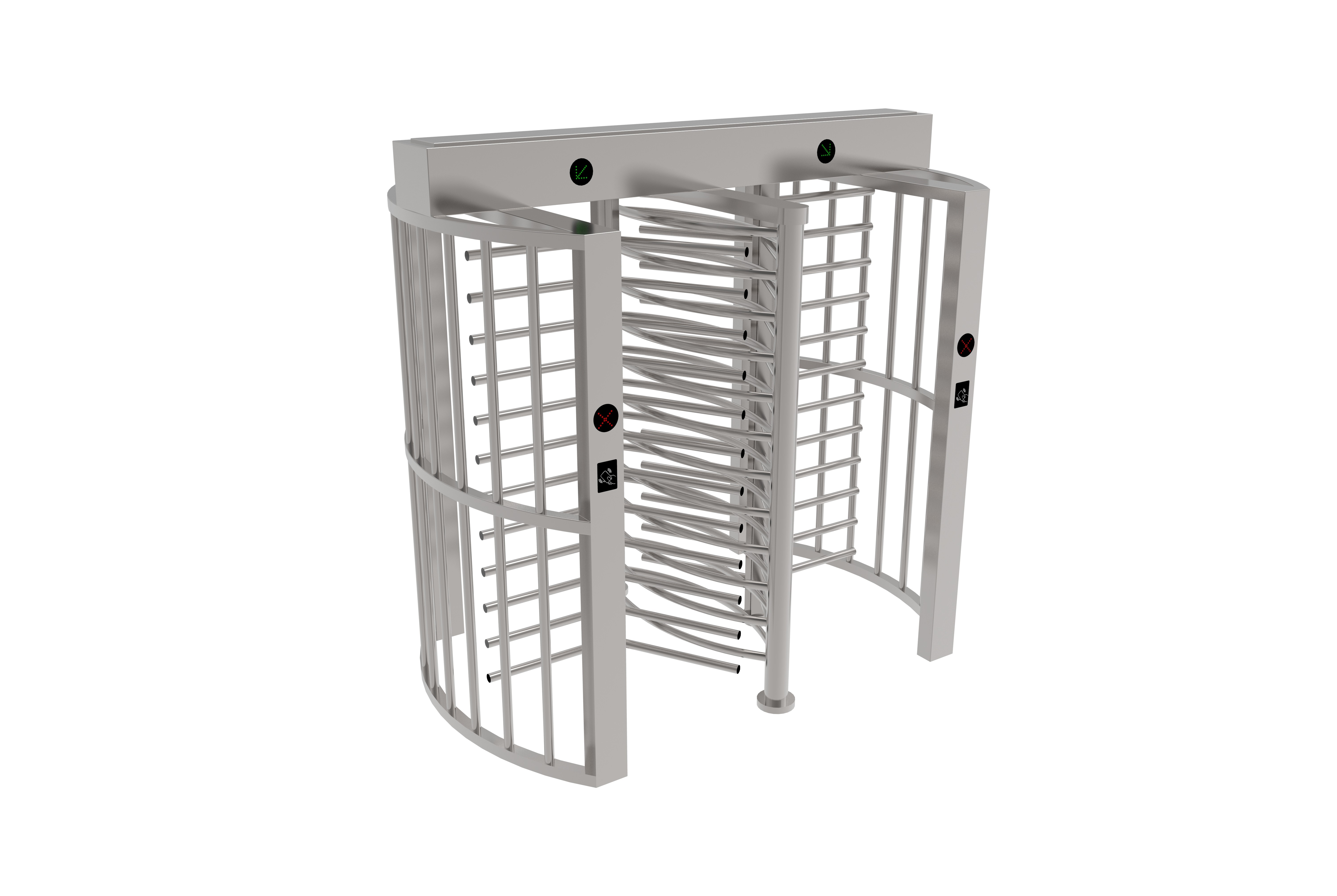 Dual Lane Rotating Full Height Turnstile Access Control Security ...
