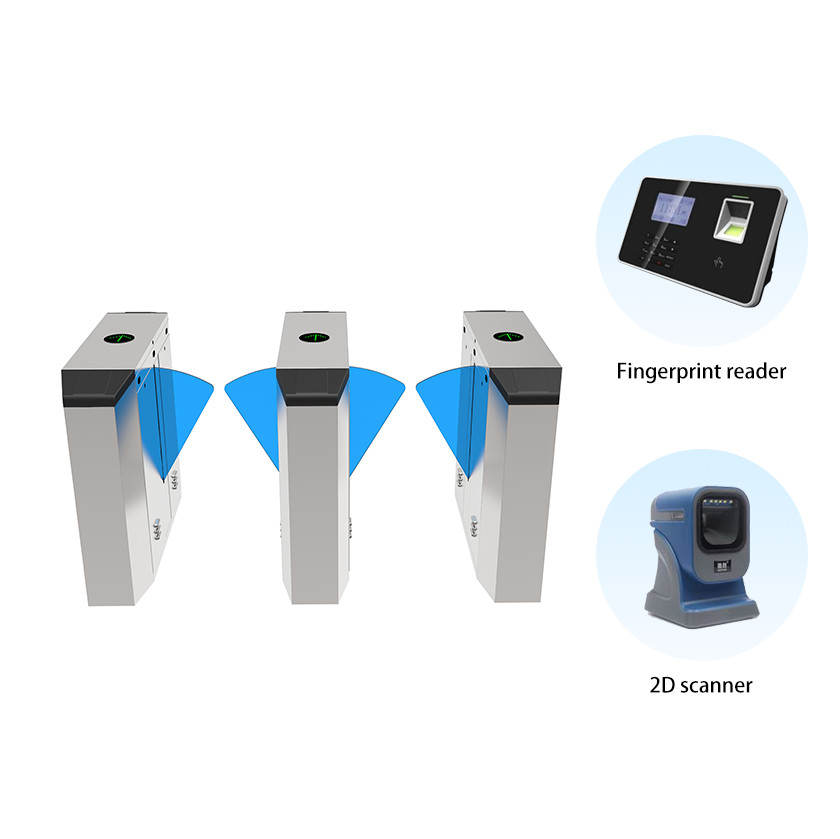 Indoor/Outdoor Pedestrian Flap Barrier Gate With Integrated RFID/QR ...