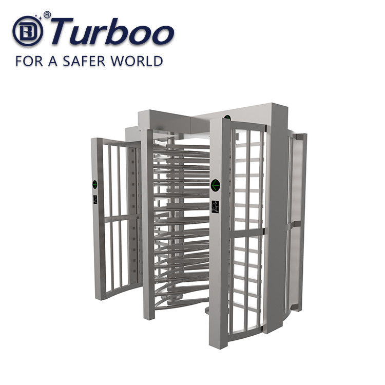 1.5mm SUS304 Full Height Turnstile gate High Door Swipe Cards Double Way