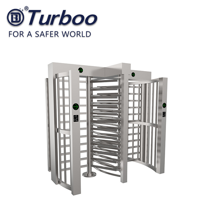 1.5mm SUS304 Full Height Turnstile gate High Door Swipe Cards Double Way