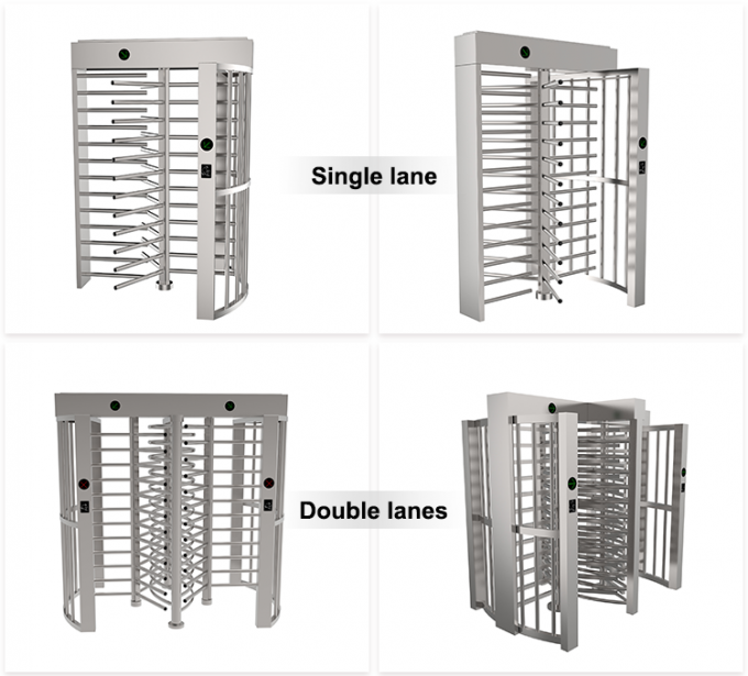 Stainless Steel Full Height Gate 24V Security Full Height Turnstile ...