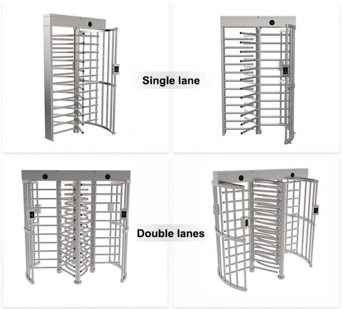 Card Reader 304 Stainless Steel Turnstiles , Electronic Turnstile Gates