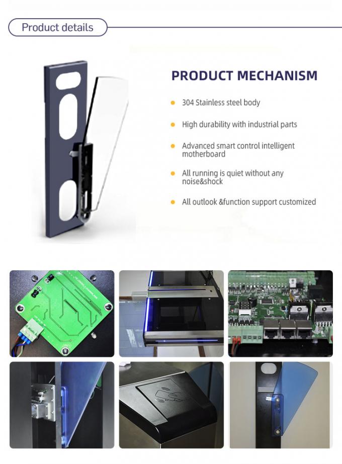 Infrared Sensors Access Control Turnstile Gate Cinema Ticket Checking ...