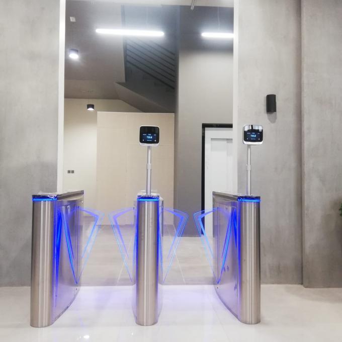 Pedestrian Access Control Turnstile Flap Barrier Gate With Fingerprint ...
