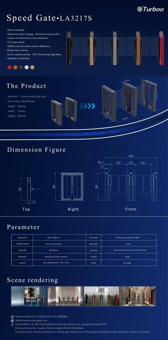 Compact and Lightweight Swing Speed Gate Turnstiles with Infrared ...