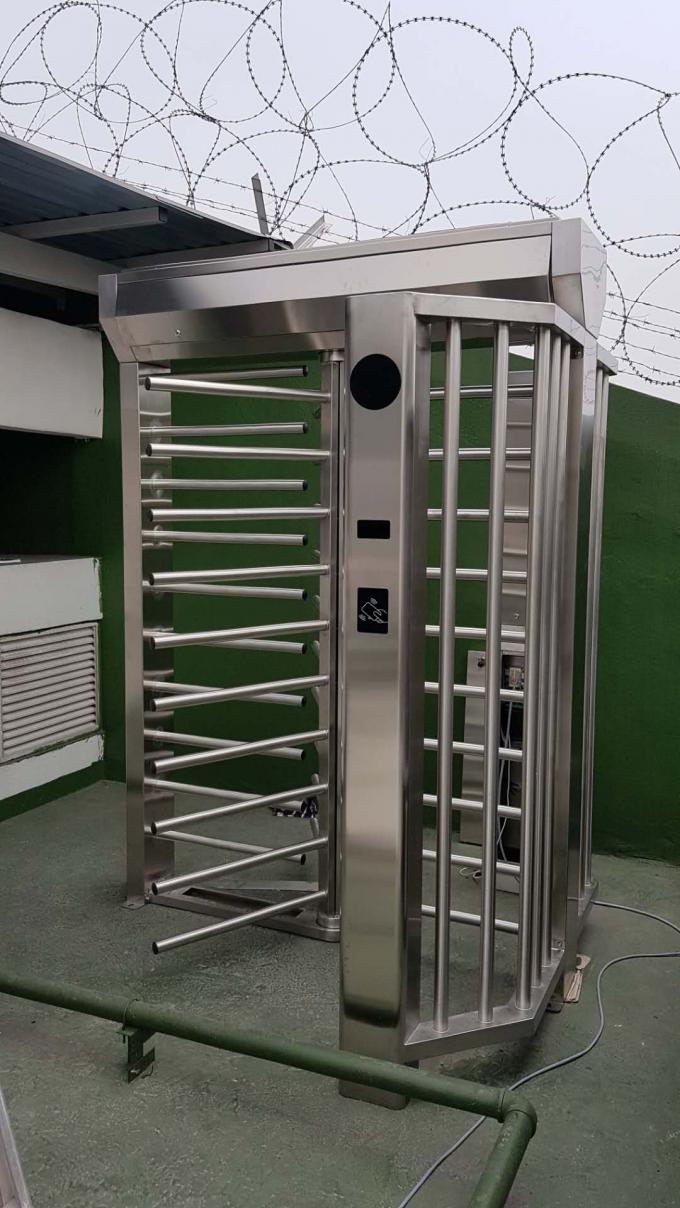 304 Stainless Steel Full Height Turnstile Gate With QR Code For Prison ...
