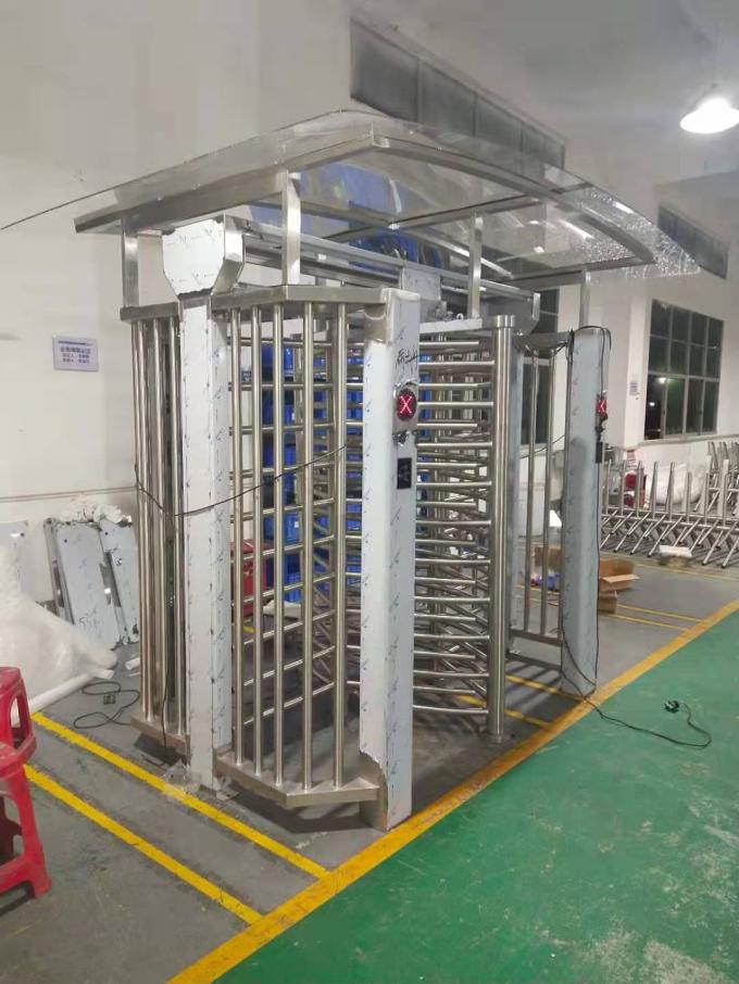 304 Stainless Steel Full Height Turnstile Gate With QR Code For Prison ...