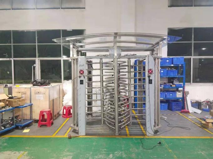 304 Stainless Steel Full Height Turnstile Gate With QR Code For Prison ...