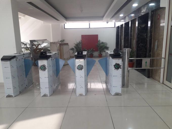 Indoor/Outdoor Pedestrian Flap Barrier Gate With Integrated RFID/QR ...